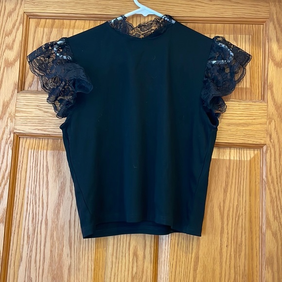 SHEIN | Tops | Shein Black And Sheer Top | Poshmark